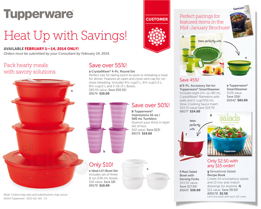 Tupperware 5-Pc CrystalWave for only $34 | allsales.ca